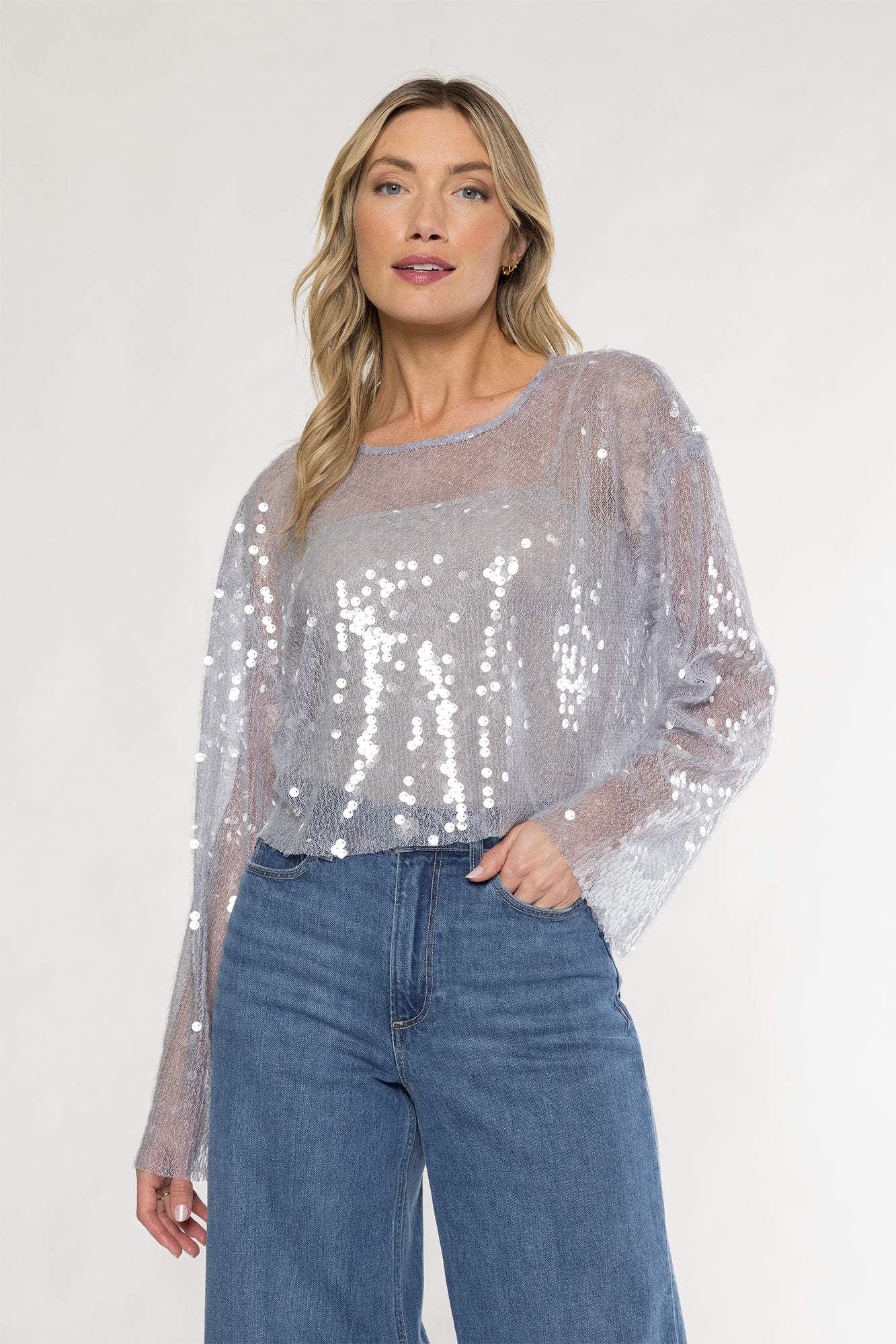 LILY SEQUIN TOP - PERI – mattym
